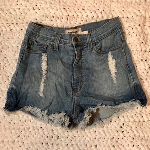 Vibrant | Shorts | Vibrant Super High Waisted Denim Shorts | Poshmark